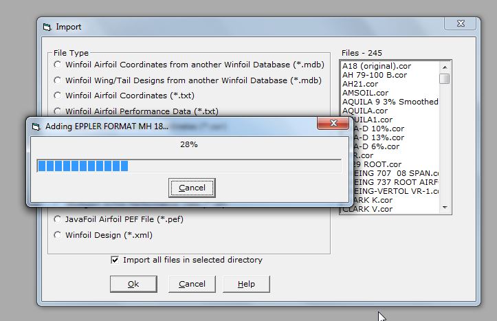 Winfoil Portal - Import Airfoils